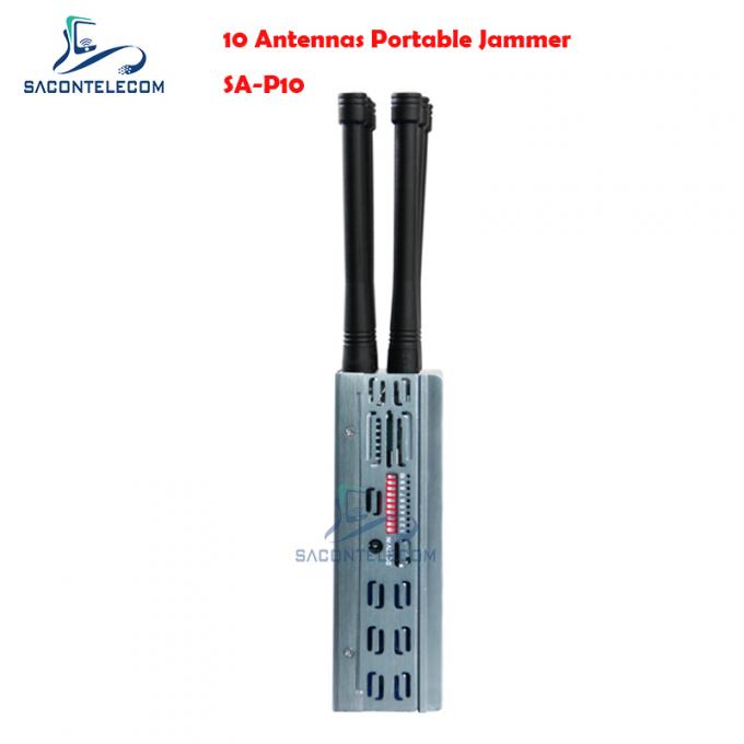 10 Antennas Portable Signal Jammer GPS Lora Lojack Radio Frequency ...