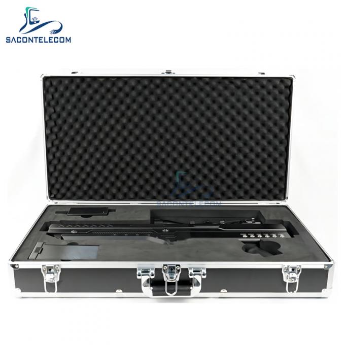 6 Bands 120w Gun Anti Uav Drone Signal Jammer 1km Portable Drone Jammer