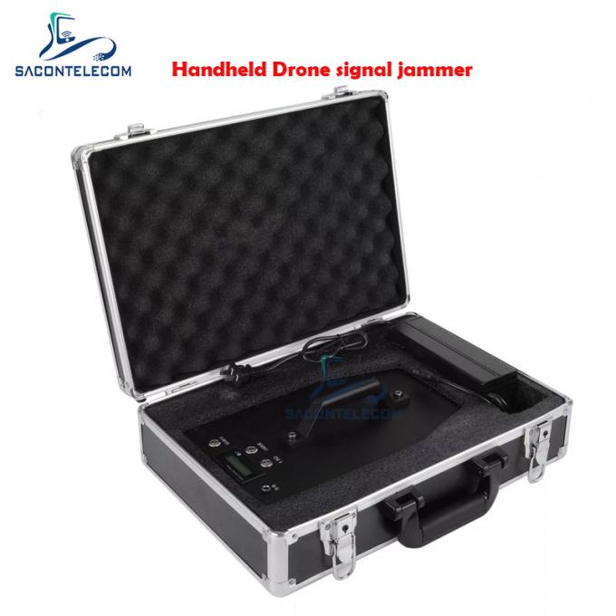 70w Power UAV Signal Jammer Built In Antennas 800m Portable Drone ...