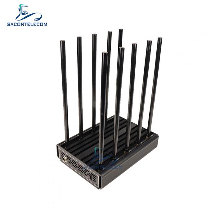 10 Channels Wifi Disruptor Jammer 100w Power 2G 3G 4G 5G GPS WiFi 24 ...
