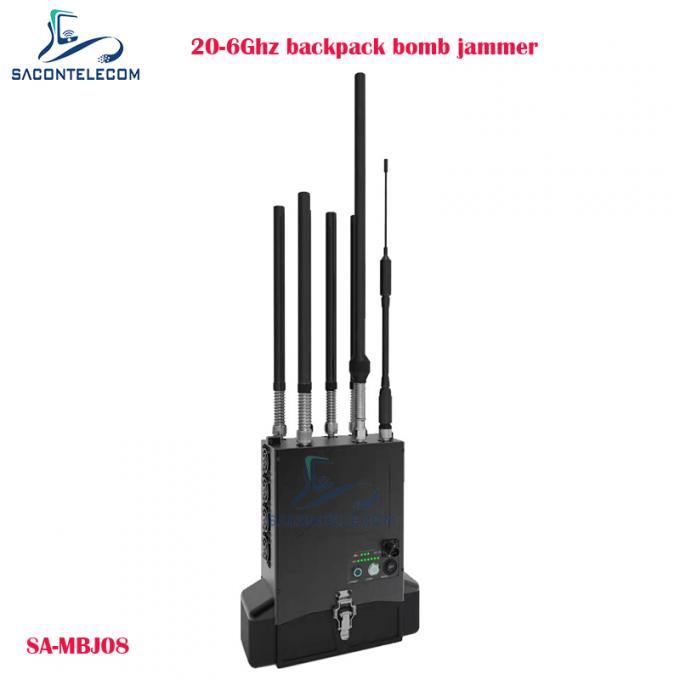 20-6000MHz Manpack drone jammer with 100W power