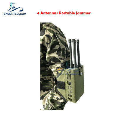 Portable Car Remote Signal Jammer 4 Bands 30w Powerful 500m Distance