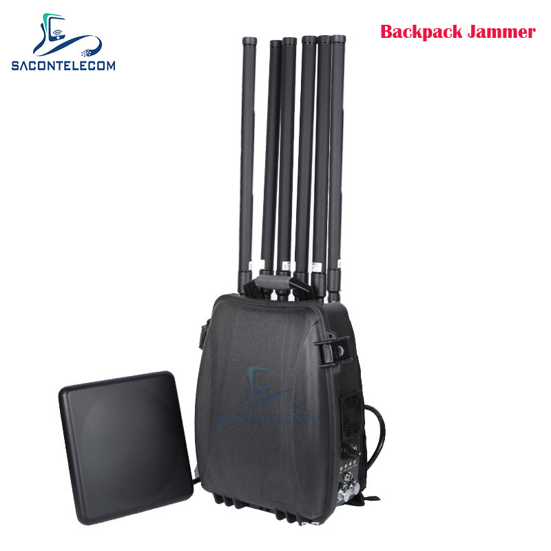6 Channels 300w Powerful Backpack Drone Signal Jammer 433 900mhz GPS 2 ...