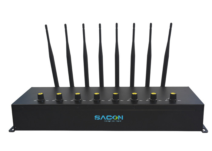 8 Bands Long Range Cell Phone Jammer , RF Signal Jammer 427*116*60mm Size