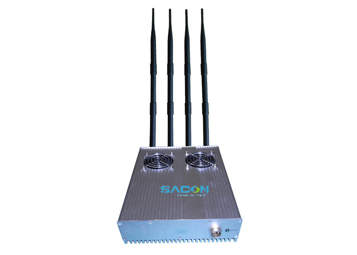 High Frequency 4 Bands Wifi Signal Blocker Device 50m Long Jamming Range