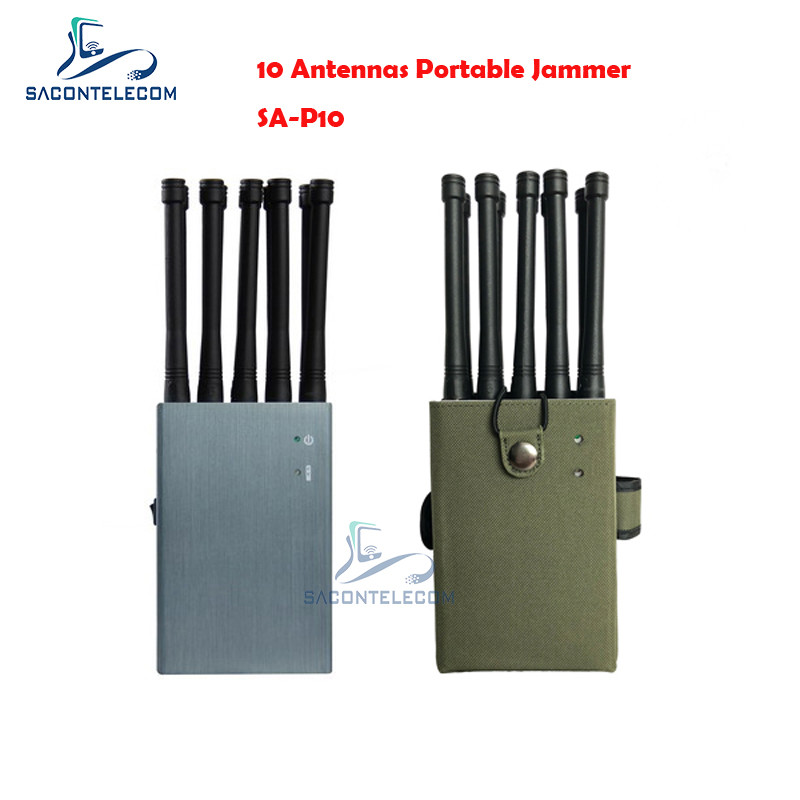 10 Antennas Portable Signal Jammer GPS Lora Lojack Radio Frequency ...